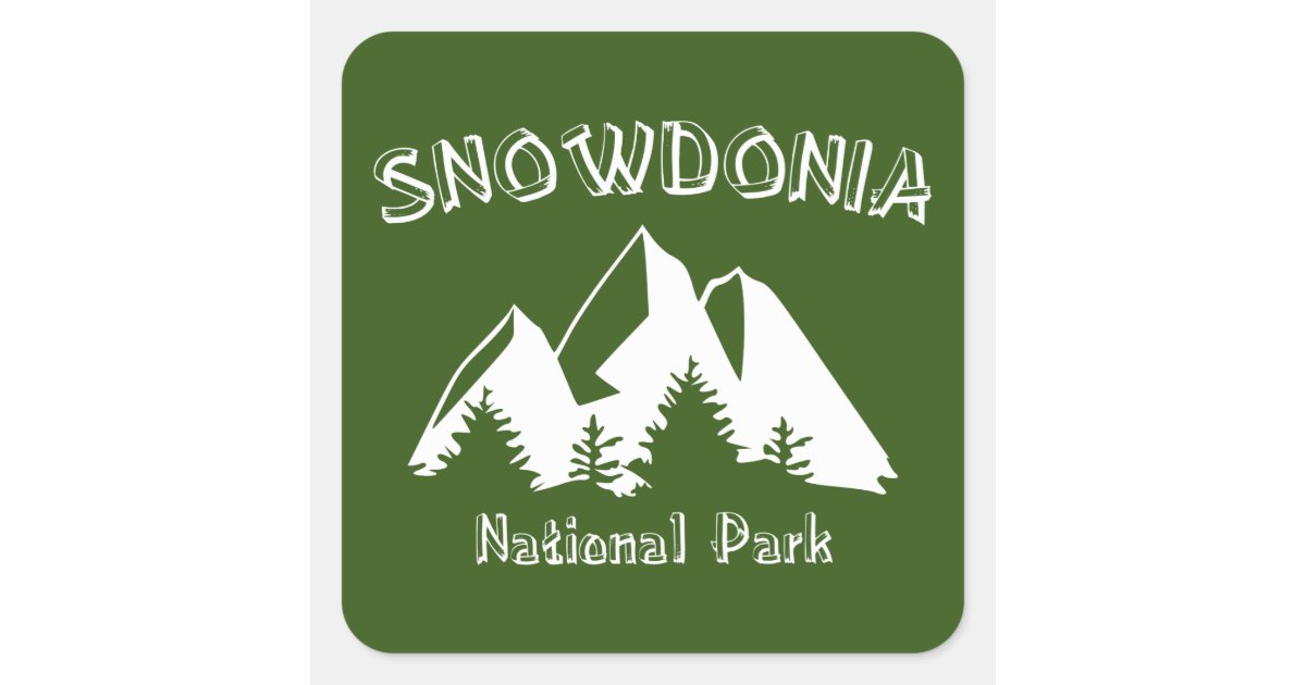 Snowdonia National Park Square Sticker | Zazzle