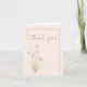 Snowdrop Floral Graduation Thank You Card | Zazzle
