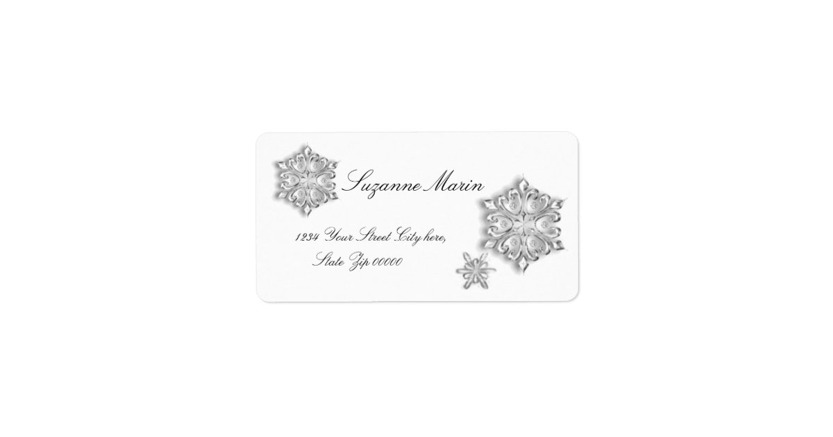 Snowflake Address Labels | Zazzle
