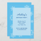 Snowflake Birthday Invitation | Zazzle