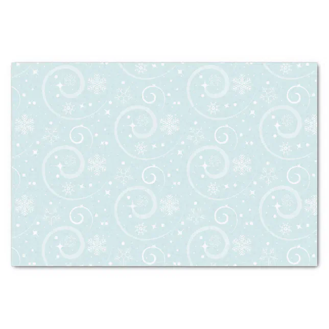 Snowflake Blue background Tissue Paper | Zazzle