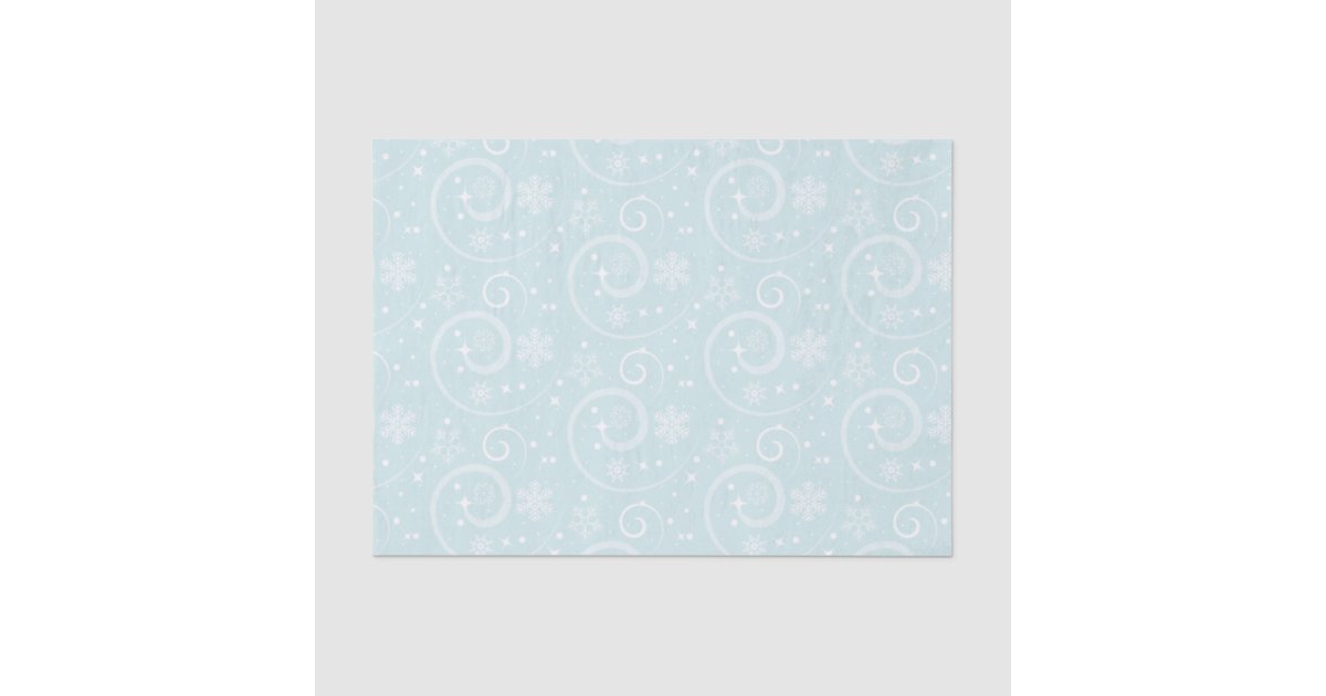 Snowflake Blue background Tissue Paper | Zazzle