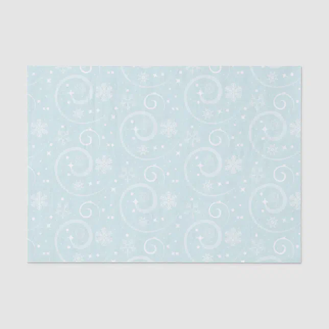 Snowflake Blue background Tissue Paper | Zazzle