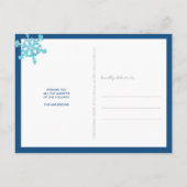 Snowflake Blue Opal 3 Photo Collage Christmas Postcard | Zazzle