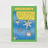 Snowflake Boot Camp Funny Card | Zazzle