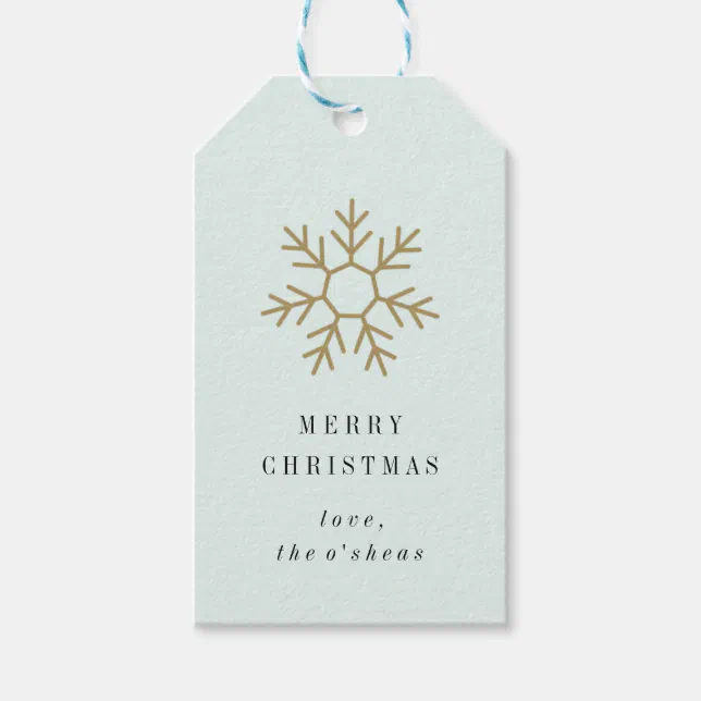 Snowflake Border Gift Tag | Zazzle
