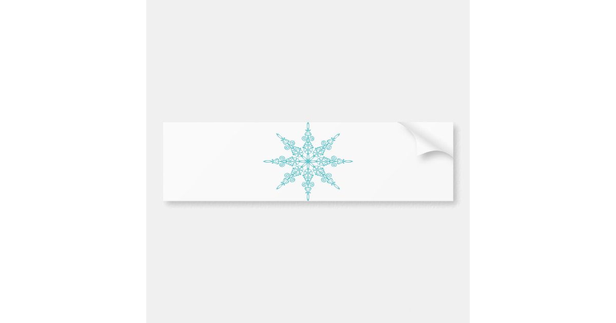 SNOWFLAKE BUMPER STICKER | Zazzle
