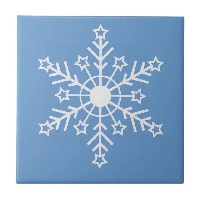 Snowflake Ceramic Tile | Zazzle