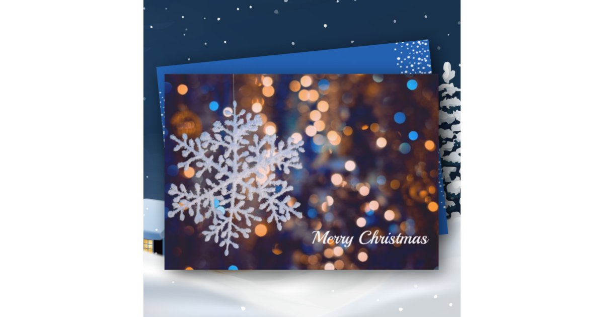 Snowflake Christmas Holiday Card | Zazzle
