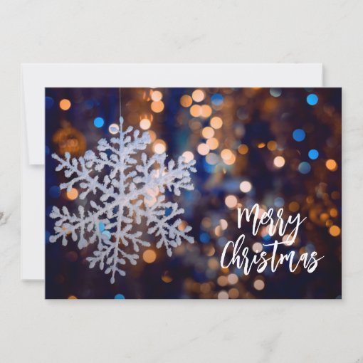 Snowflake Christmas Holiday Card | Zazzle