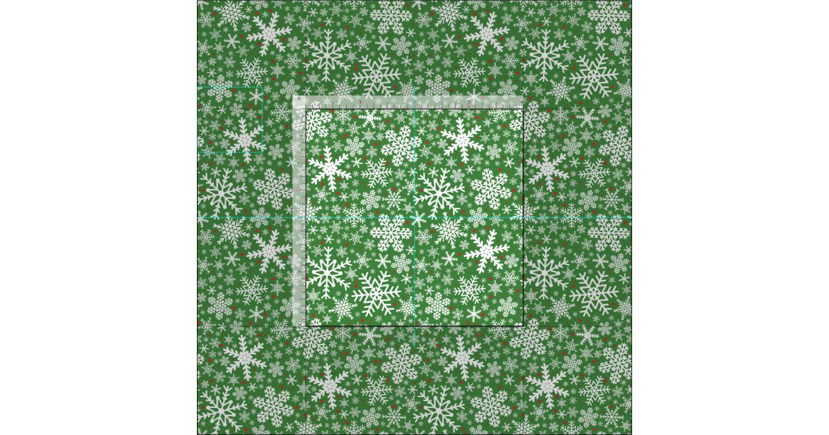 Snowflake Christmas | Holiday Fabric | Zazzle