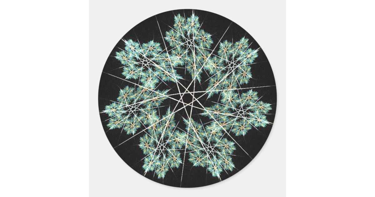 snowflake classic round sticker | Zazzle