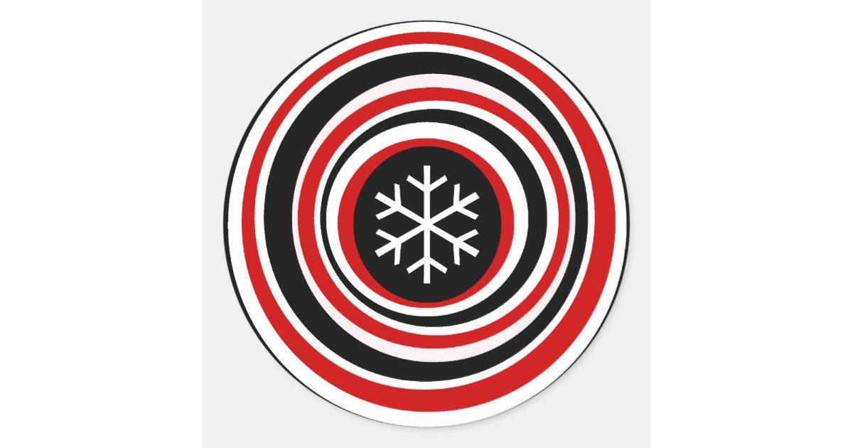 Snowflake Classic Round Sticker | Zazzle