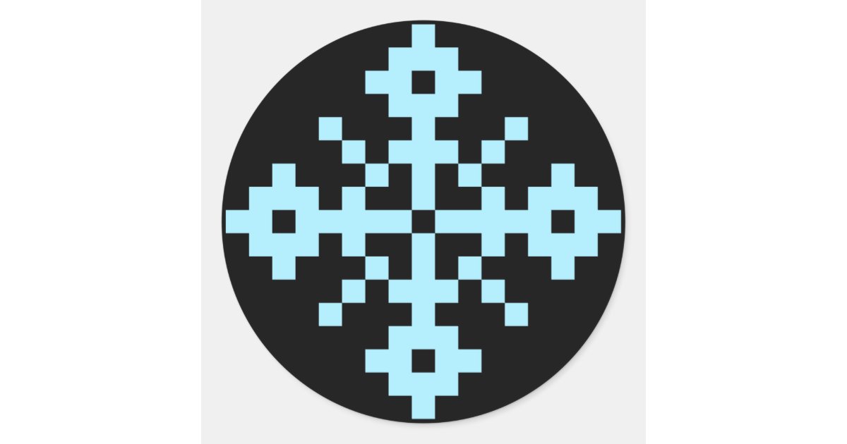 Snowflake Classic Round Sticker | Zazzle