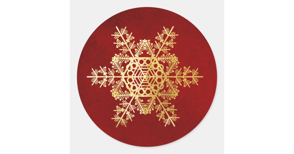 Snowflake Classic Round Sticker | Zazzle