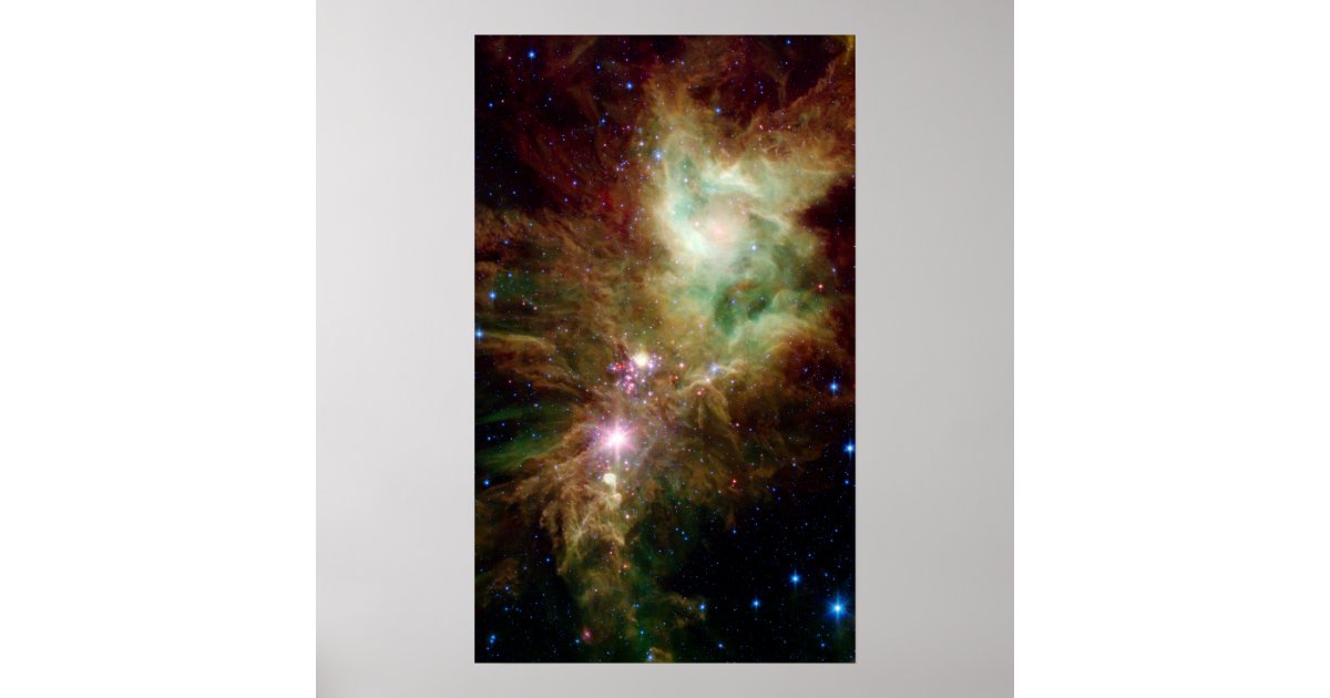 Snowflake Cluster & Cone Nebula Poster | Zazzle