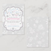 Snowflake Diapers and Tutu Raffle Ticket Enclosure Card | Zazzle