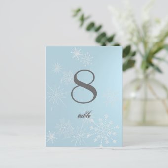 Snowflake Gems/ Table Card | Zazzle