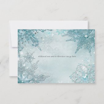 Snowflake Magic Winter Wonderland RSVP card | Zazzle