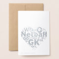 Snowflake Netball Merry Christmas Foil Card | Zazzle