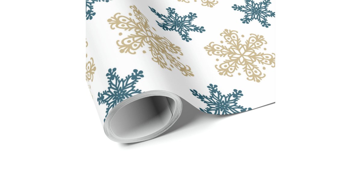 Snowflake Pattern Christmas Wrapping Paper | Zazzle.com