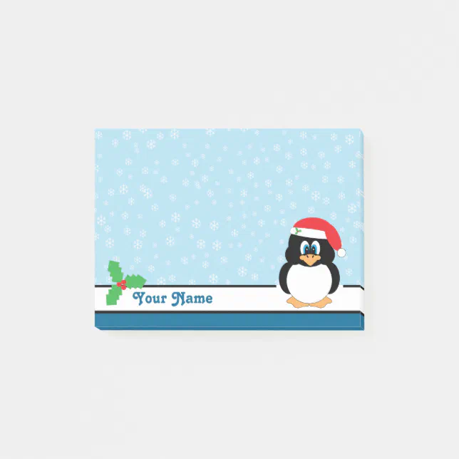 Snowflake Penguin Christmas Post-it® Notes | Zazzle