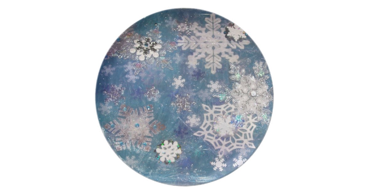 Snowflake Plates | Zazzle
