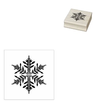 Snowflake Rubber Stamp | Zazzle