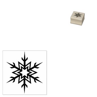 Snowflake Rubber Stamp | Zazzle
