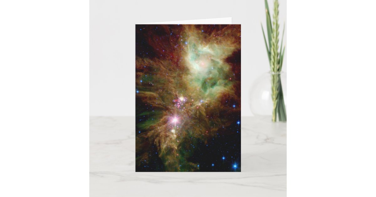 Snowflake Star Cluster Space NASA Holiday Card | Zazzle