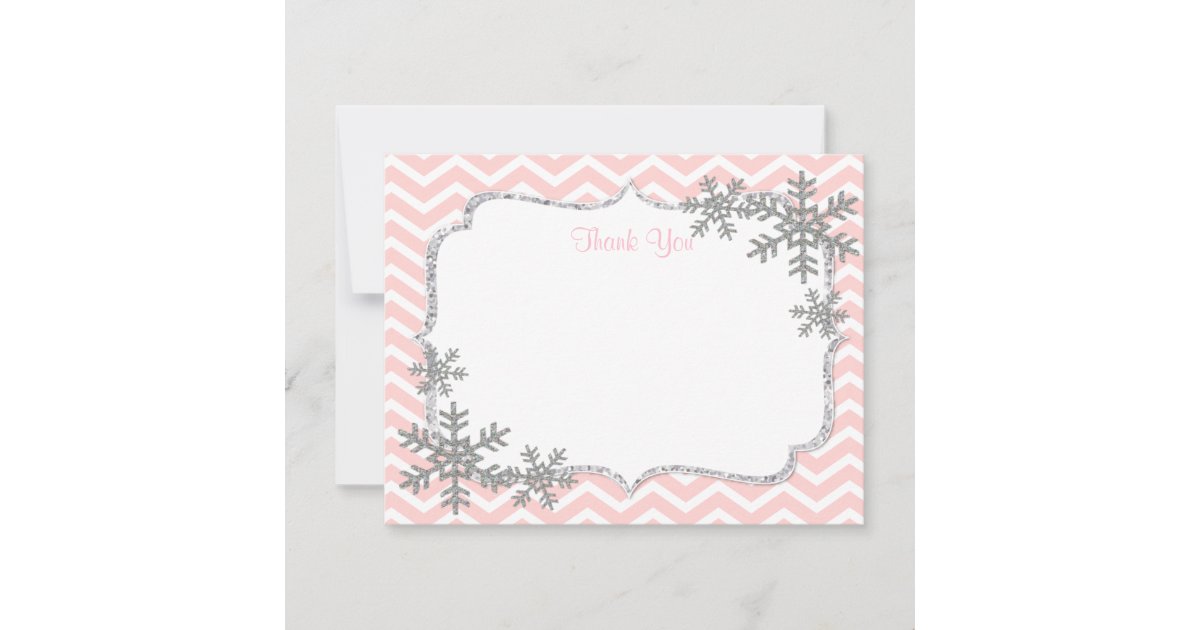 Snowflake Thank You Cards | Zazzle