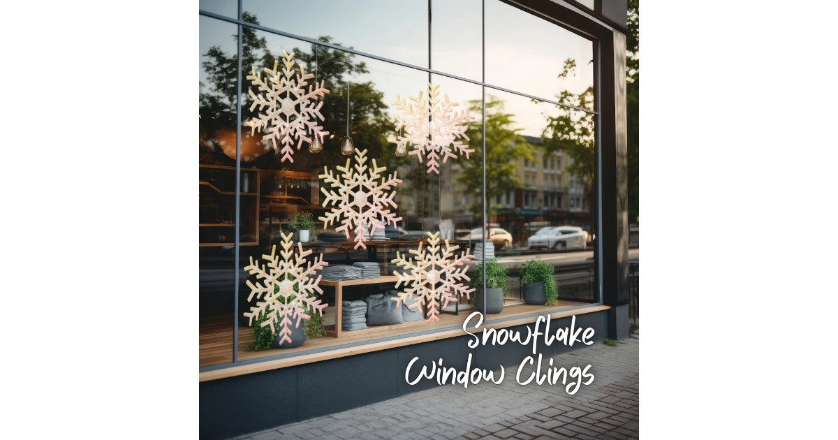 Snowflake Window Cling | Zazzle