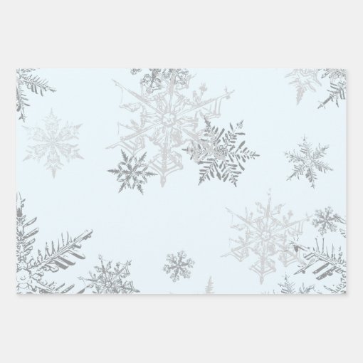 Snowflake Winter Wonderland Wrapping Paper Sheets | Zazzle