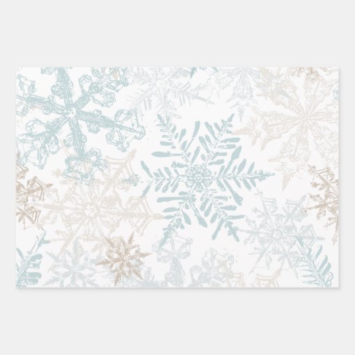 Snowflake Winter Wonderland Wrapping Paper Sheets | Zazzle