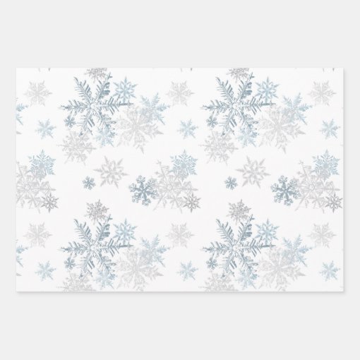 Snowflake Winter Wonderland Wrapping Paper Sheets | Zazzle
