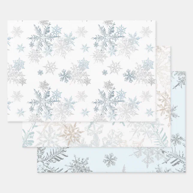 Snowflake Winter Wonderland Wrapping Paper Sheets | Zazzle