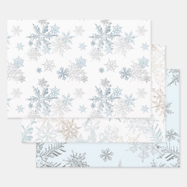 Snowflake Winter Wonderland Wrapping Paper Sheets | Zazzle