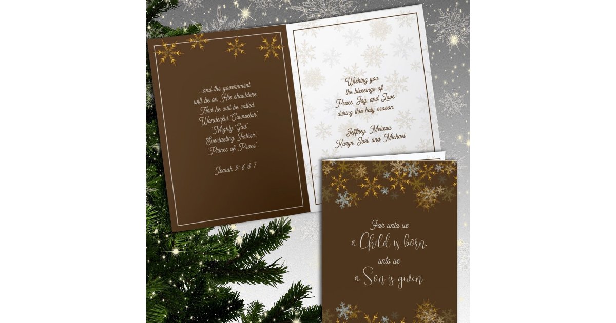 Snowflakes Christian Scripture Christmas Cards | Zazzle