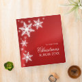 Snowflakes Christmas binder | Zazzle