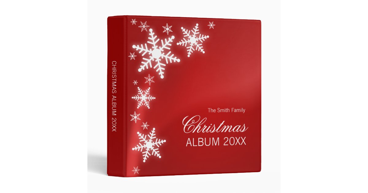 Snowflakes Christmas binder | Zazzle