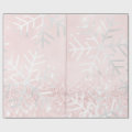 Snowflakes Christmas Holiday Pink Pastel Glitter Wrapping Paper | Zazzle