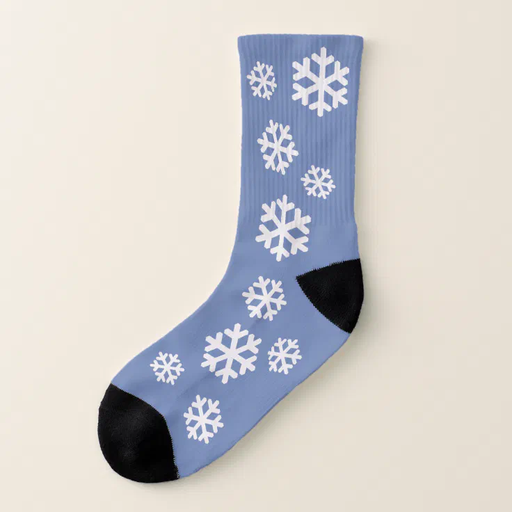 Snowflakes Christmas winter ski holiday Socks | Zazzle