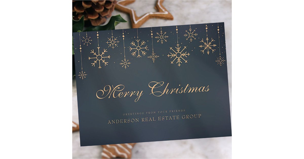 Snowflakes | Merry Christmas Greetings Postcard | Zazzle