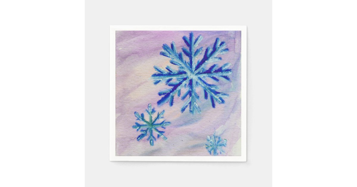 Snowflakes Paper Napkins | Zazzle