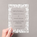 Snowflakes winter clear wedding acrylic invitations | Zazzle