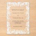 Snowflakes winter clear wedding acrylic invitations | Zazzle