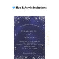Snowflakes winter clear wedding acrylic invitations | Zazzle