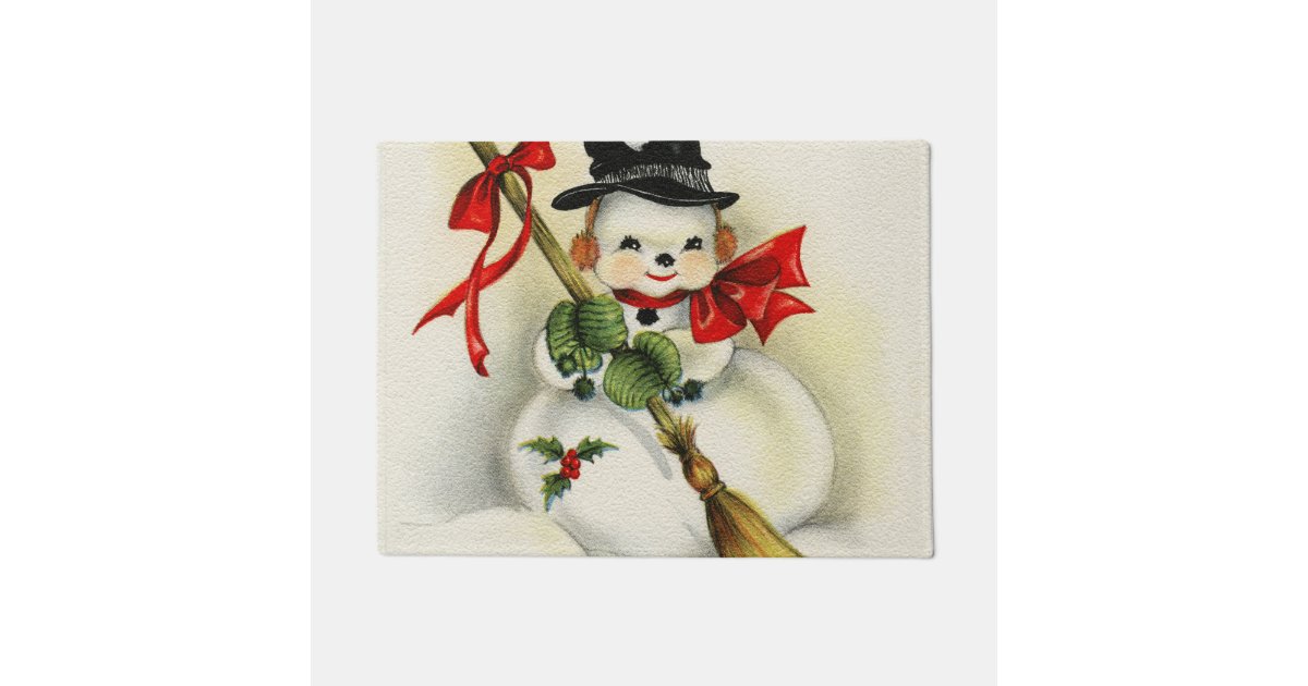 Snowman 001 doormat | Zazzle