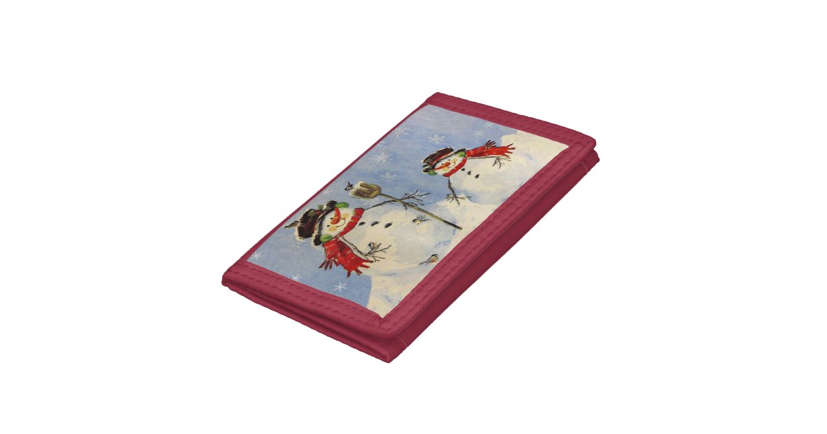 Snowman and Son Trifold Wallet | Zazzle