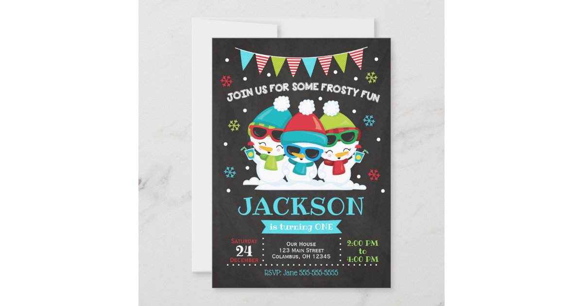 Snowman Birthday Invitation / Snow Much Fun Invite | Zazzle